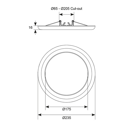 Ansell ANZOLED/CCT/DIM Anzo Multiled Cct Adjustable Downlight D
